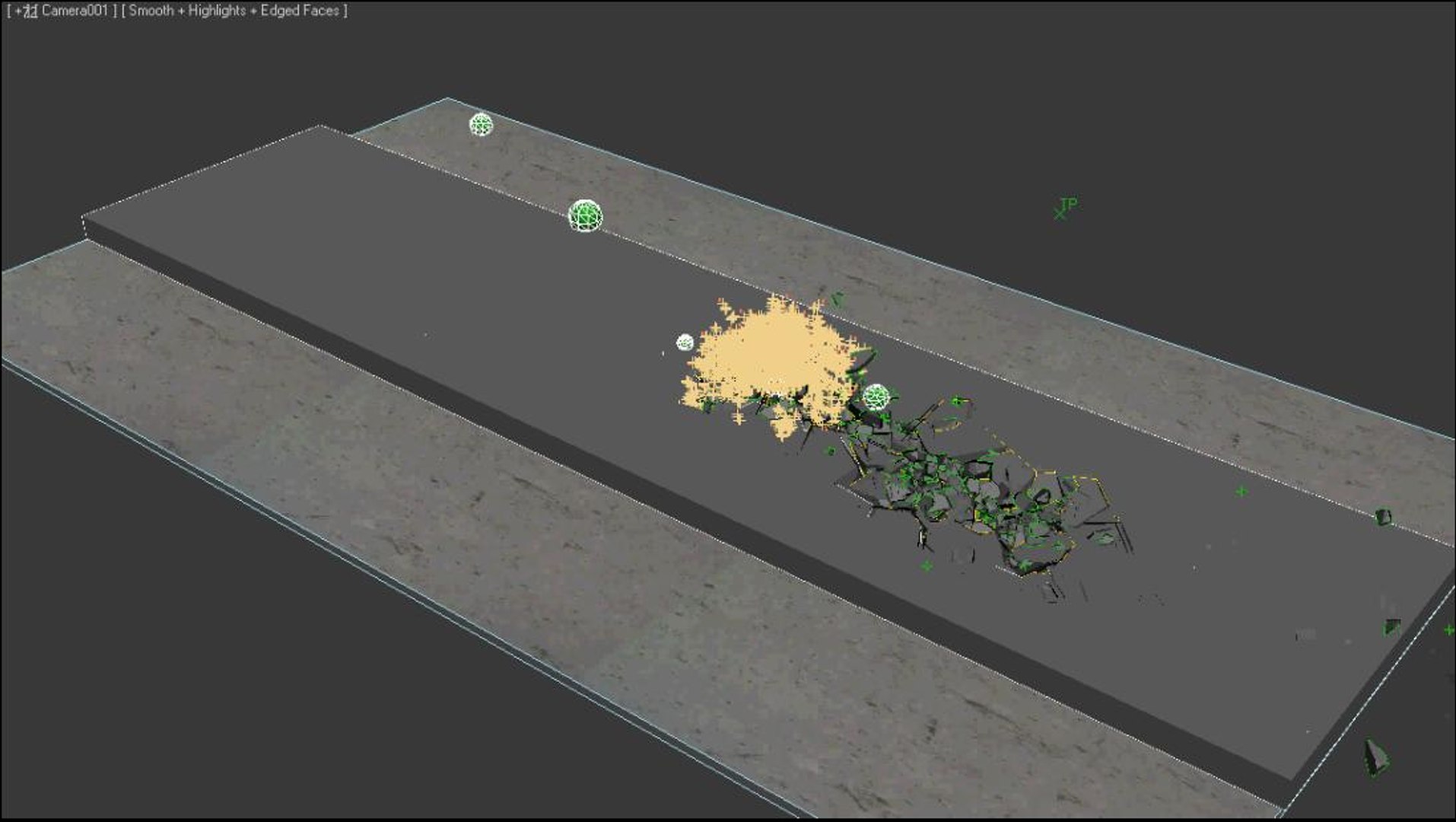 3d thinking particles destruction model