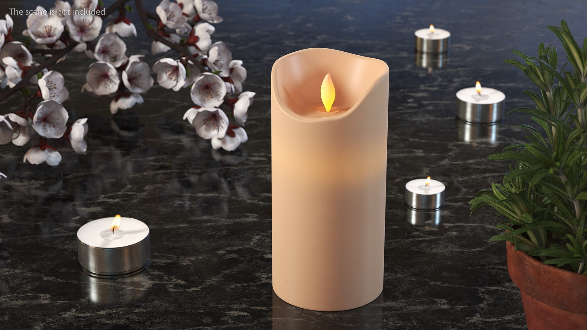 Electric Tabletop Candle model - TurboSquid 1819245