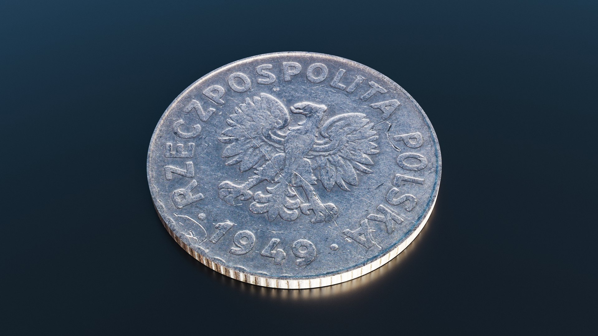 Polish 1 Zloty Coin From 1949 3D Model - TurboSquid 2404666