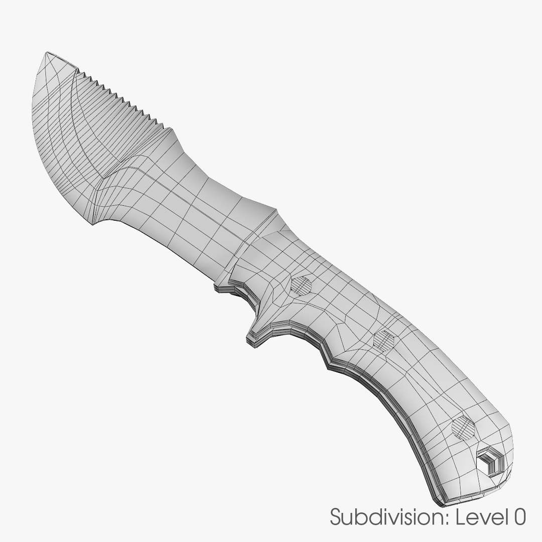 knife blade weapon 3d model
