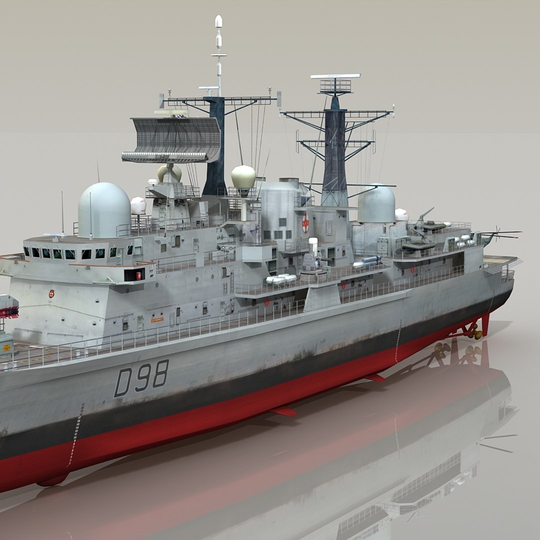 3d Hms York D98 Type Model
