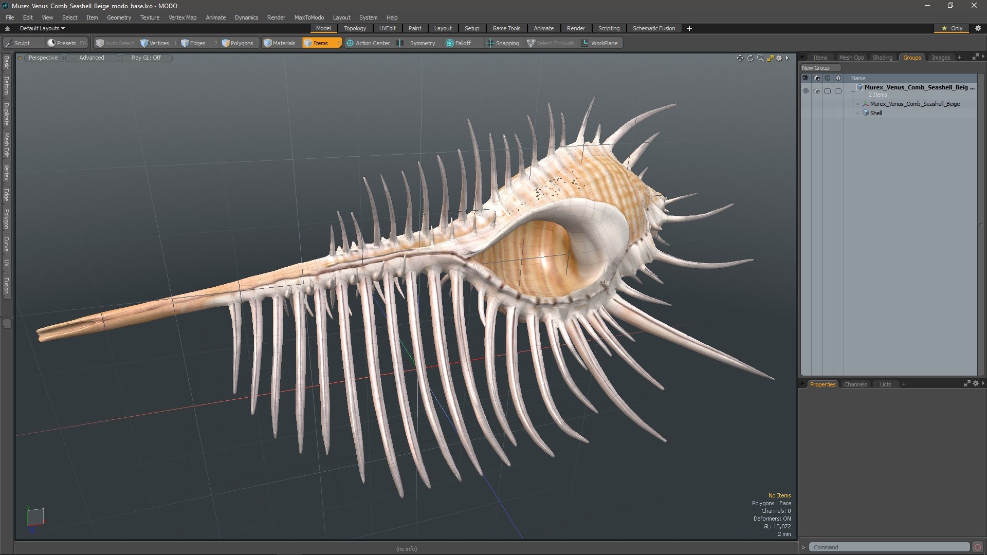 3D Model Murex Venus Comb Seashell Beige - TurboSquid 2232402