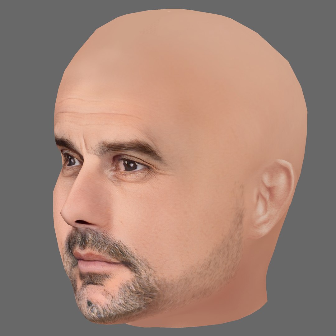 3D Pep Guardiola Head - Low Poly Head For Game Model - TurboSquid 2213332
