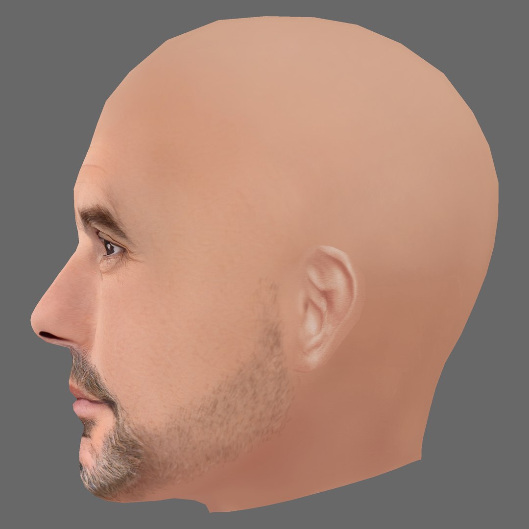 3D Pep Guardiola Head - Low Poly Head For Game Model - TurboSquid 2213332