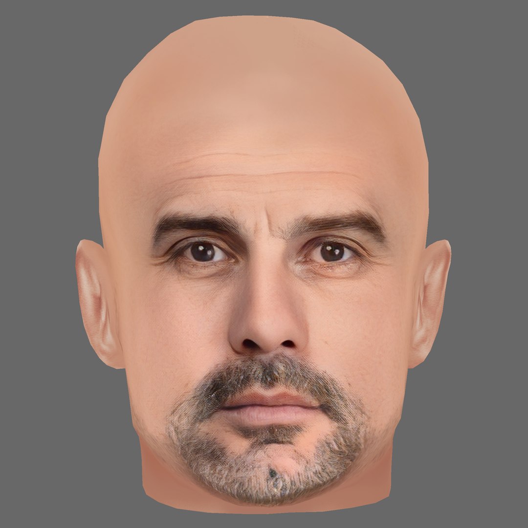 3D Pep Guardiola Head - Low Poly Head For Game Model - TurboSquid 2213332
