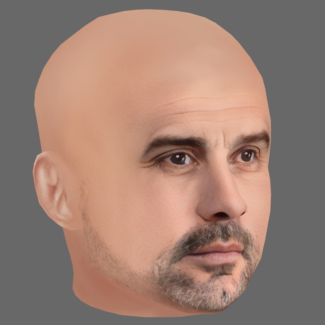 3D Pep Guardiola Head - Low Poly Head For Game Model - TurboSquid 2213332