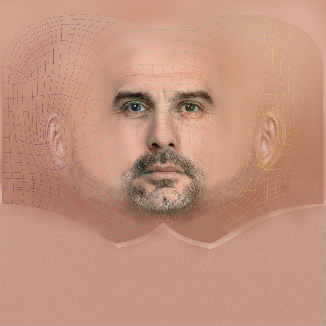 3D Pep Guardiola Head - Low Poly Head For Game Model - TurboSquid 2213332