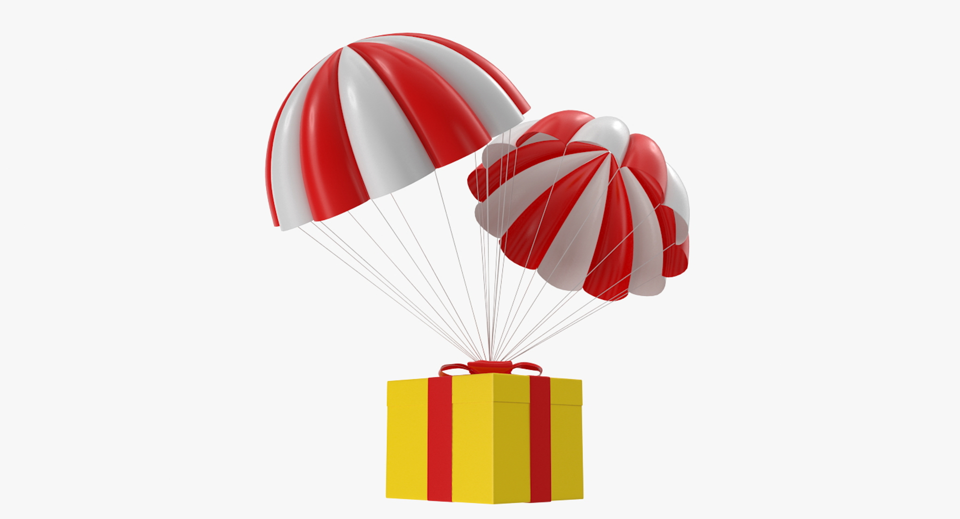 3D Model Twin Parachute Gift Box - TurboSquid 1218918