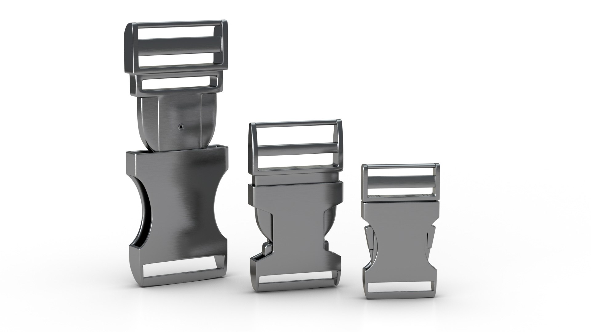 3D Set 3 Low-poly Buckles Model - TurboSquid 1439814