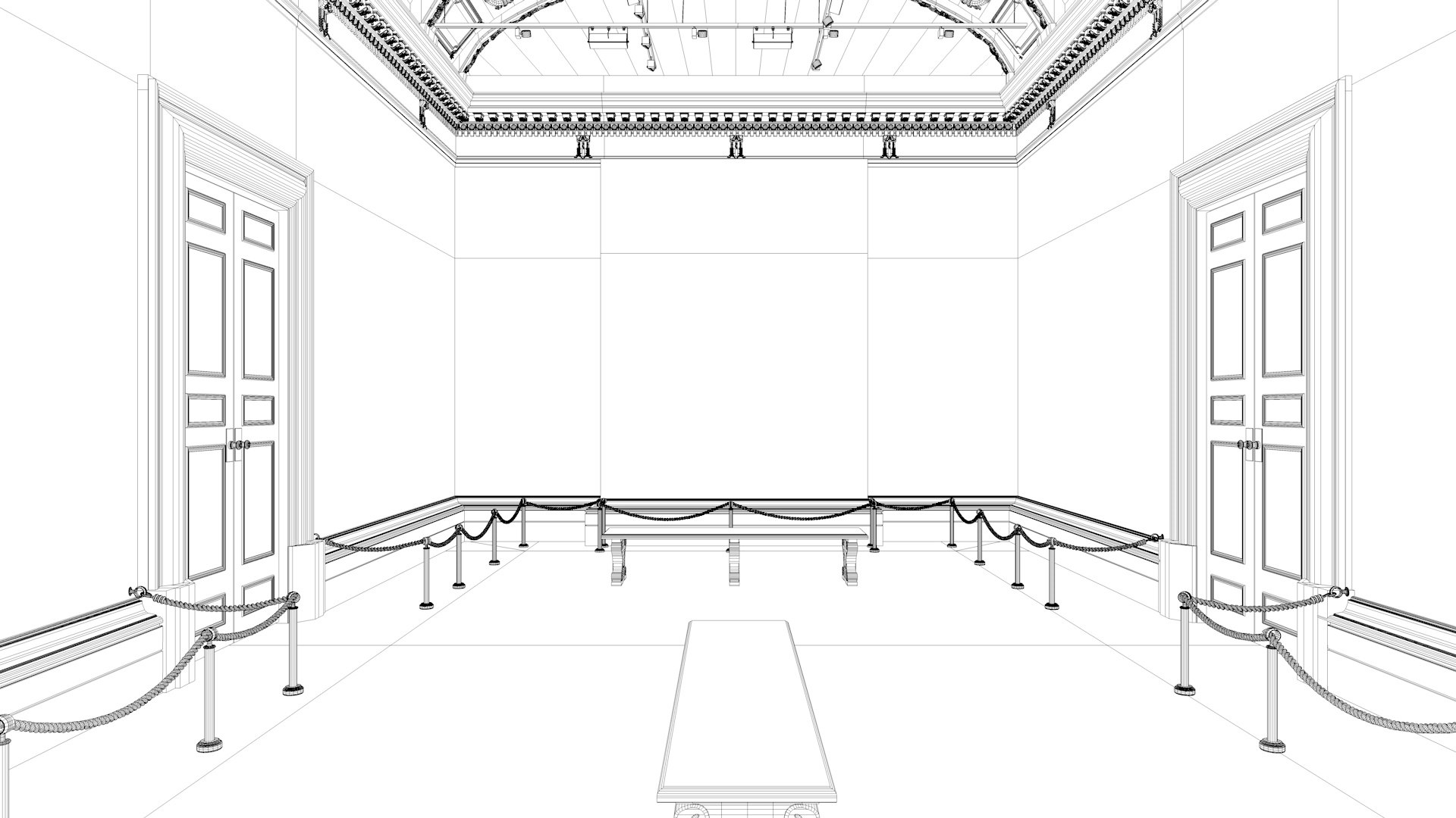 3D Model Museum Interior - London National Gallery - Room 4 ...