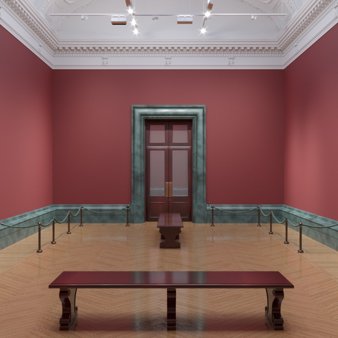 3D Model Museum Interior - London National Gallery - Room 4 ...