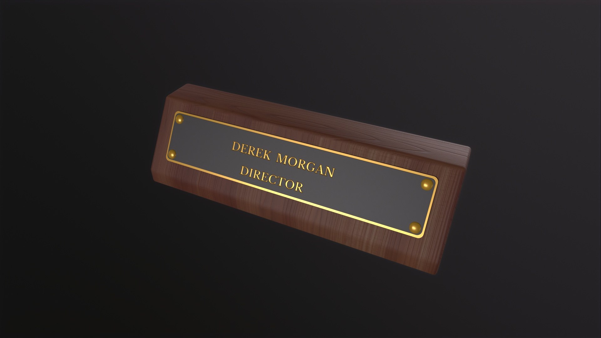 Desk Name Plaque 3D - TurboSquid 2108557