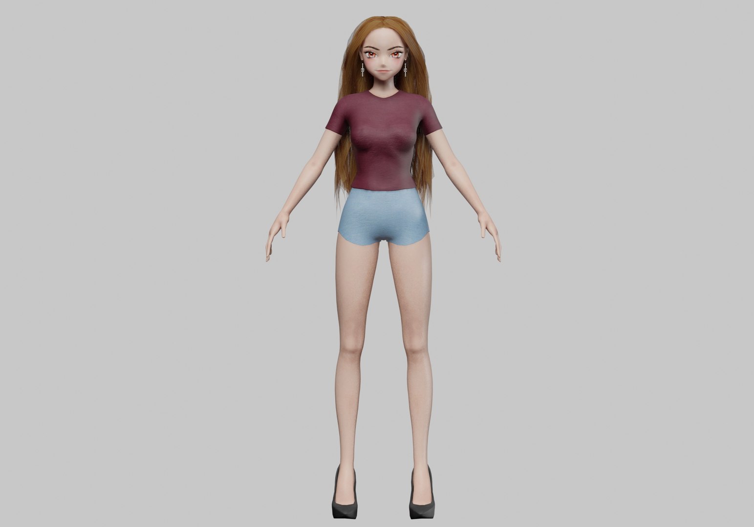 Basic Cute Girl V31959 3D Model - TurboSquid 2272337