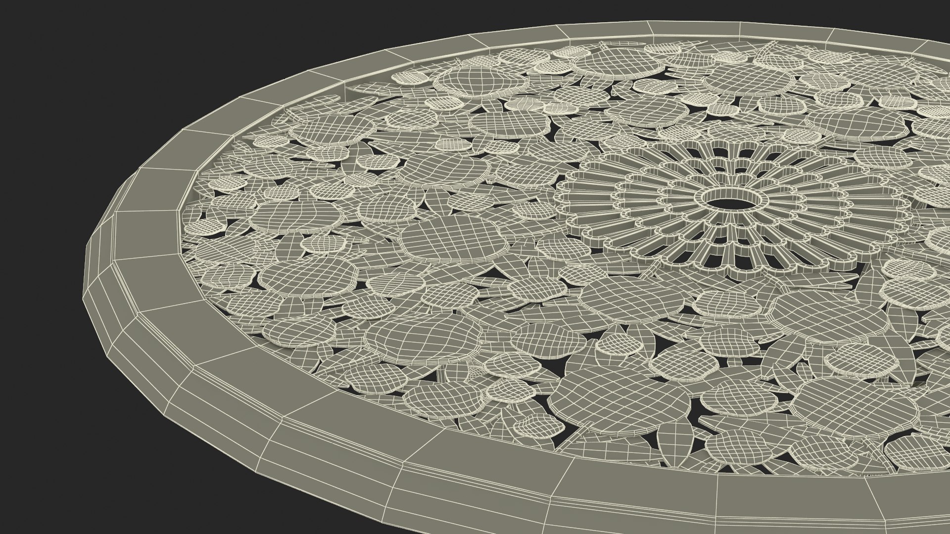 3D Classic Iron Patio Table - TurboSquid 2325252