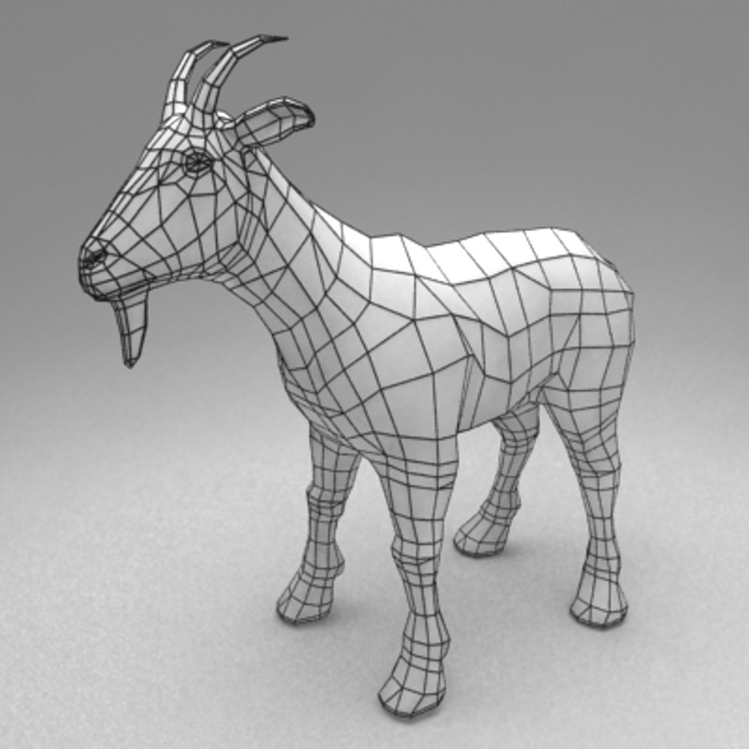 3d model rigged goat