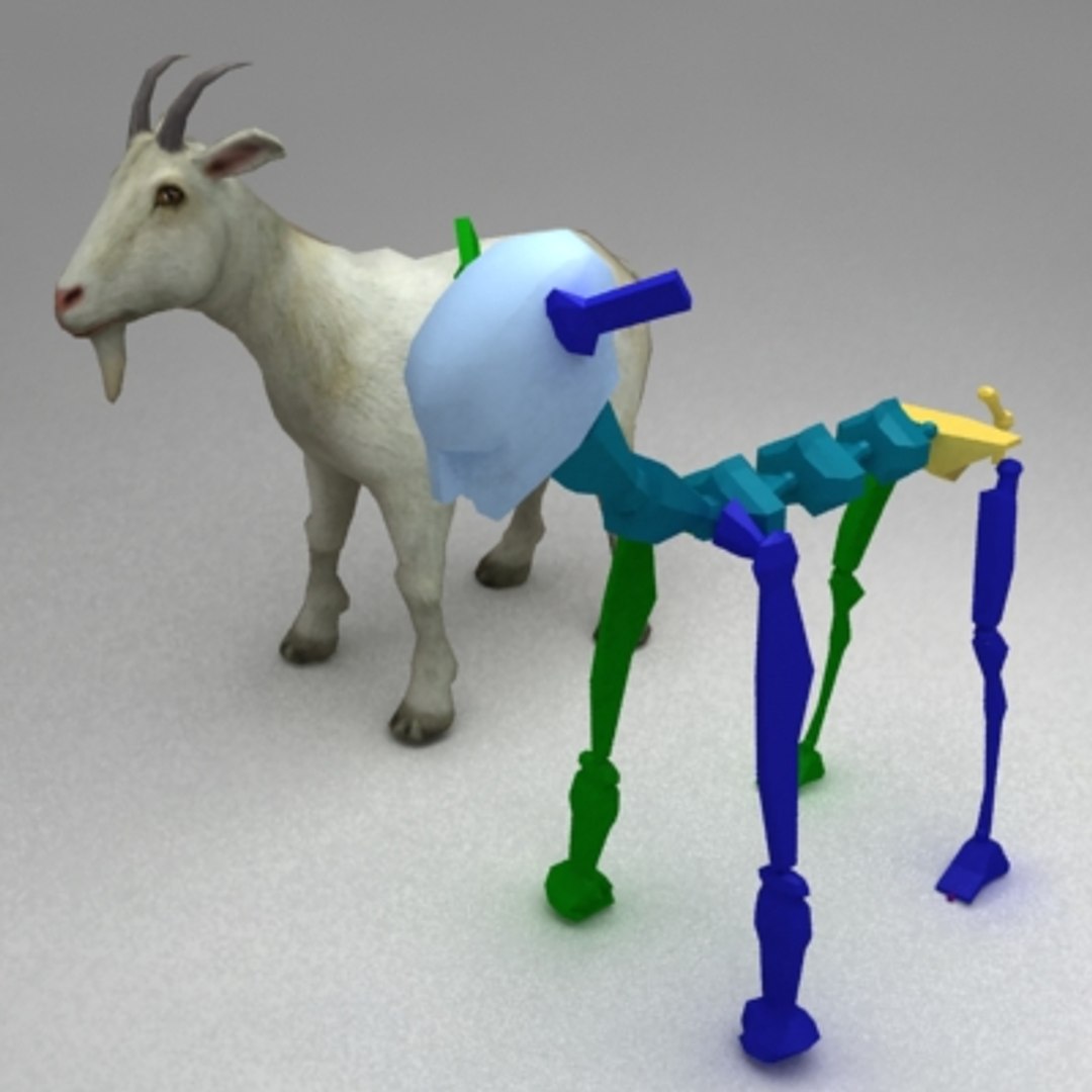 3d model rigged goat