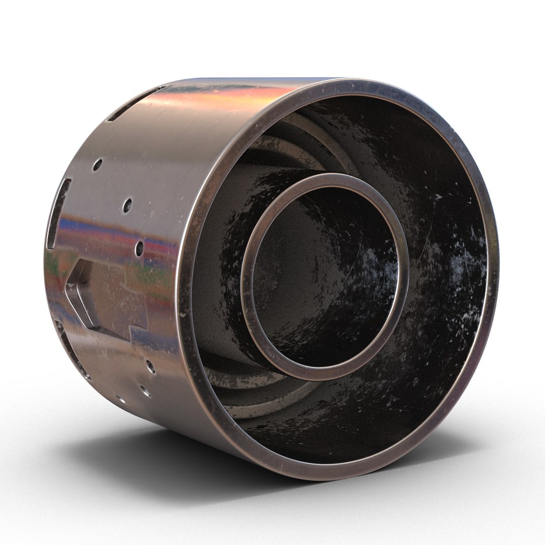 industrial anodized end cap 3d model