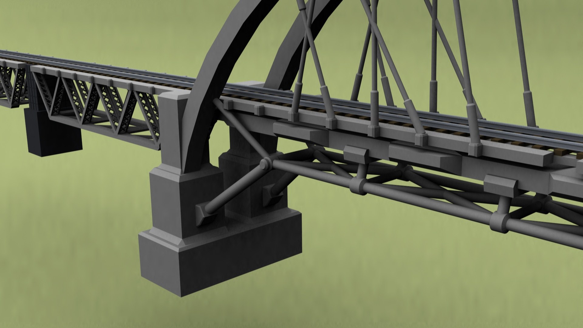 3D Steel Railway Bridge Model - TurboSquid 1200786