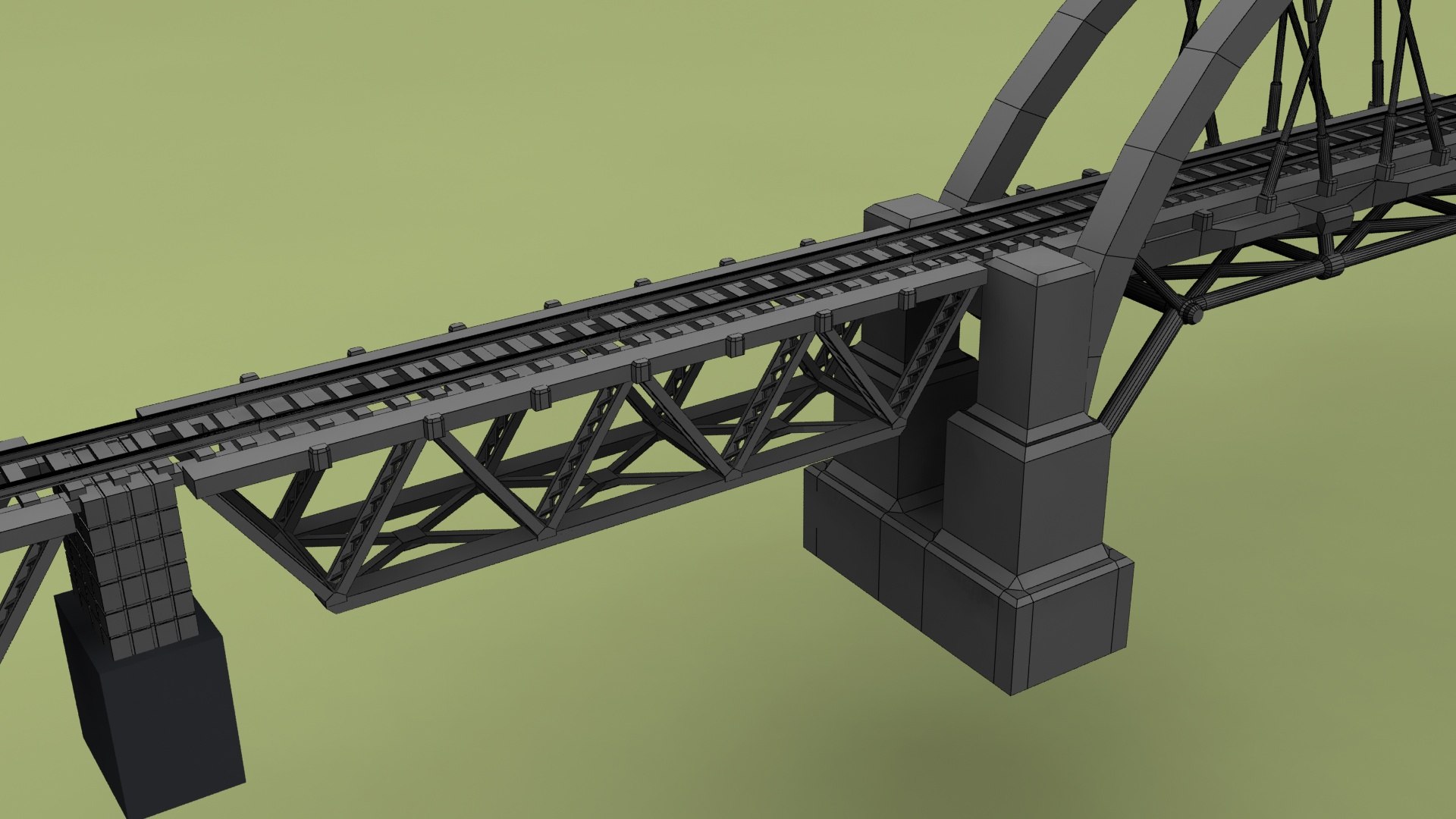 3D Steel Railway Bridge Model - TurboSquid 1200786