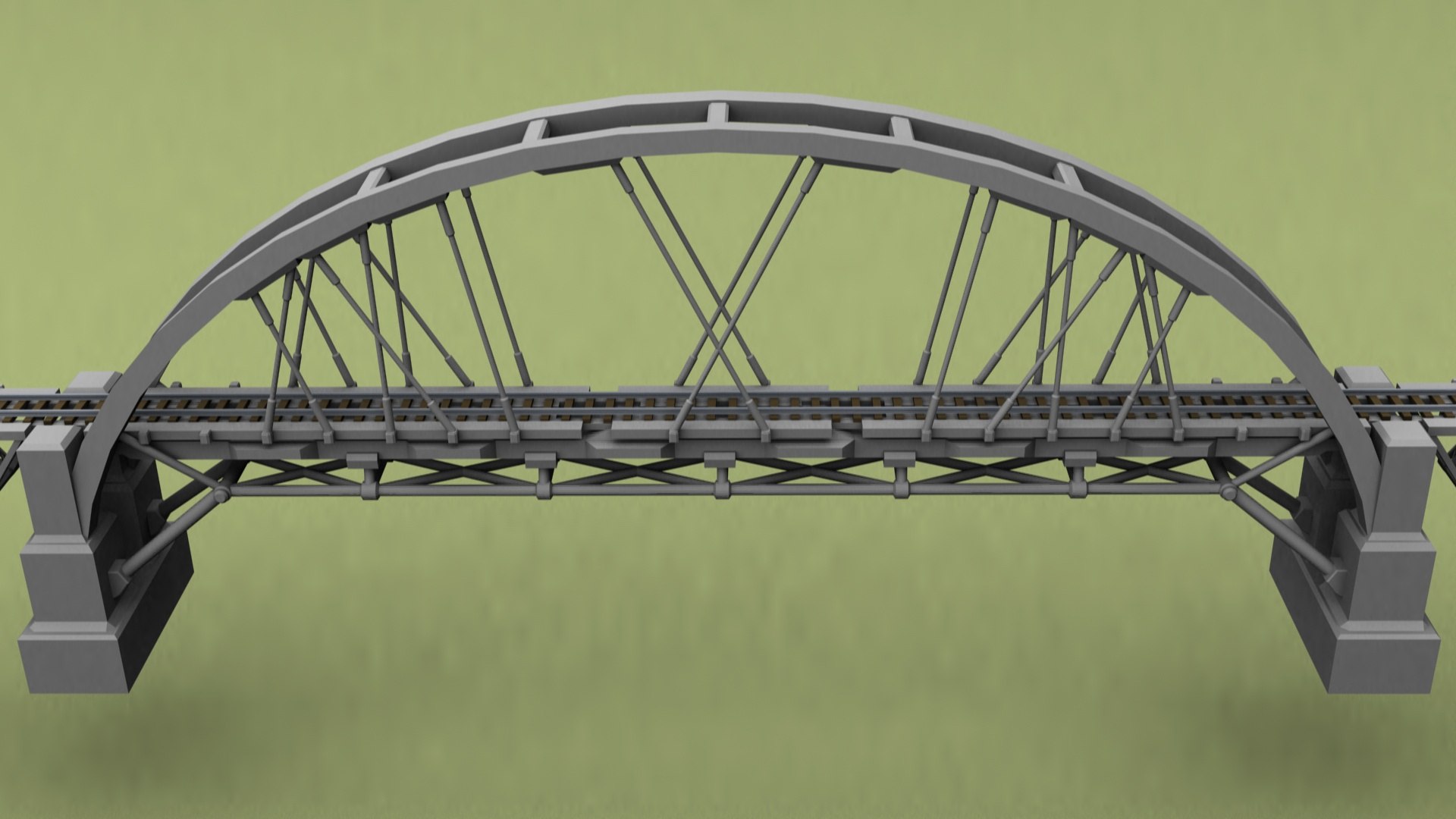 3D Steel Railway Bridge Model - TurboSquid 1200786