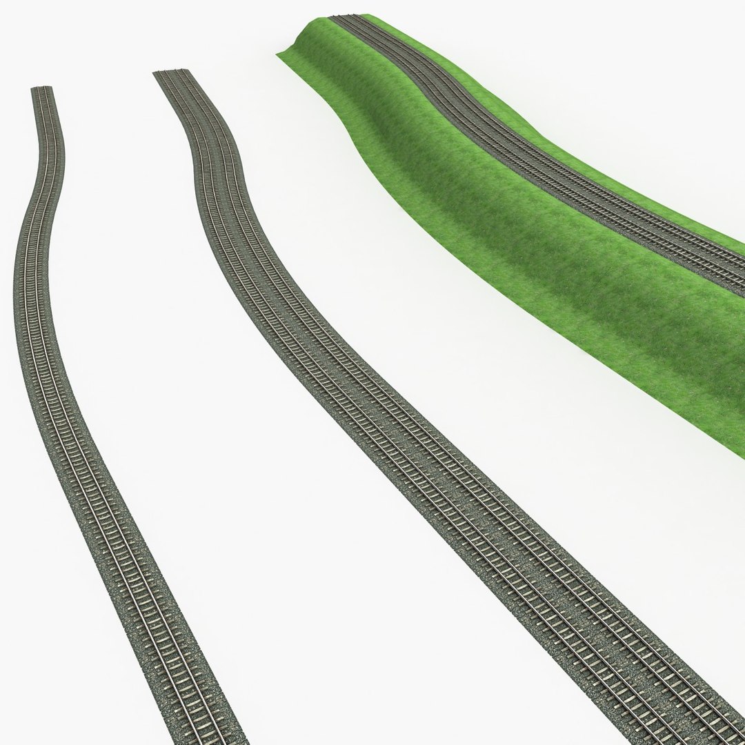 Train Railway Railroad 3d Model