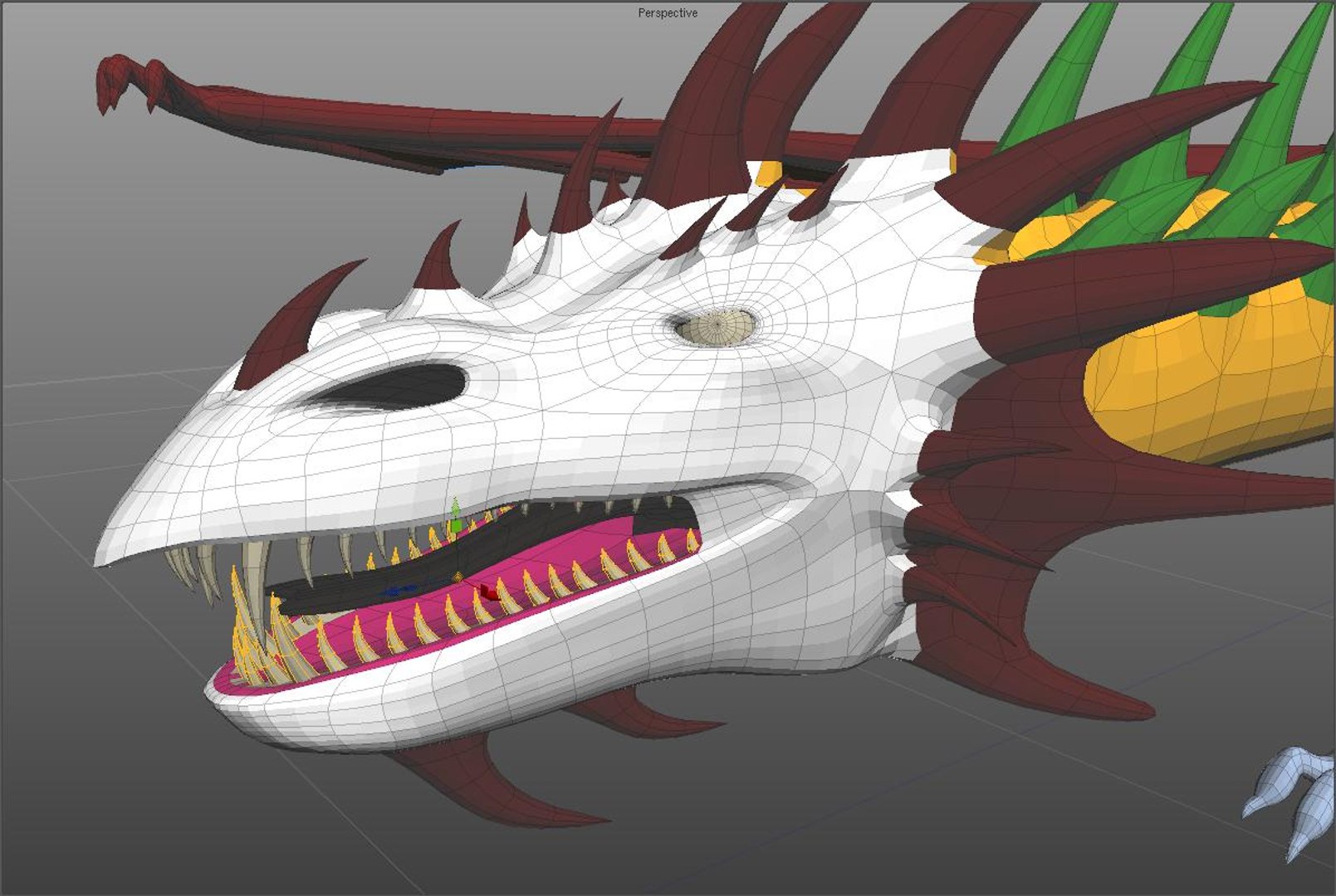 3d Model Dragon Uvs