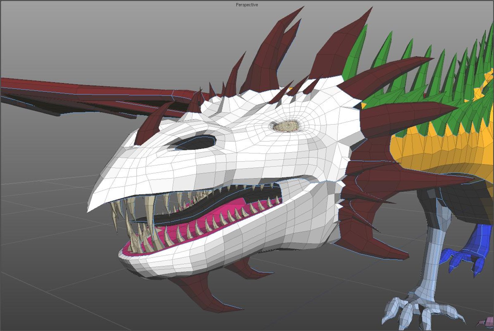 3d Model Dragon Uvs