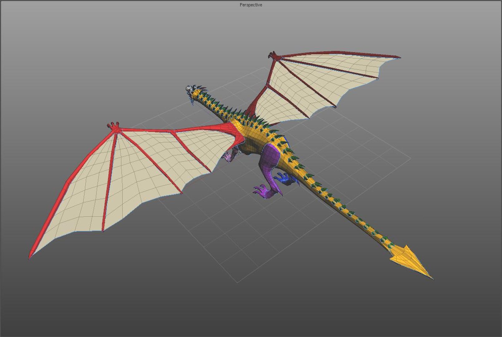 3d Model Dragon Uvs