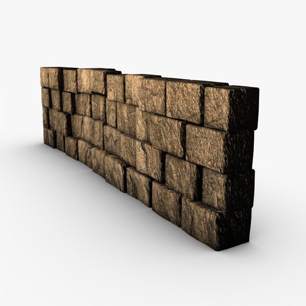 3ds max stone block wall