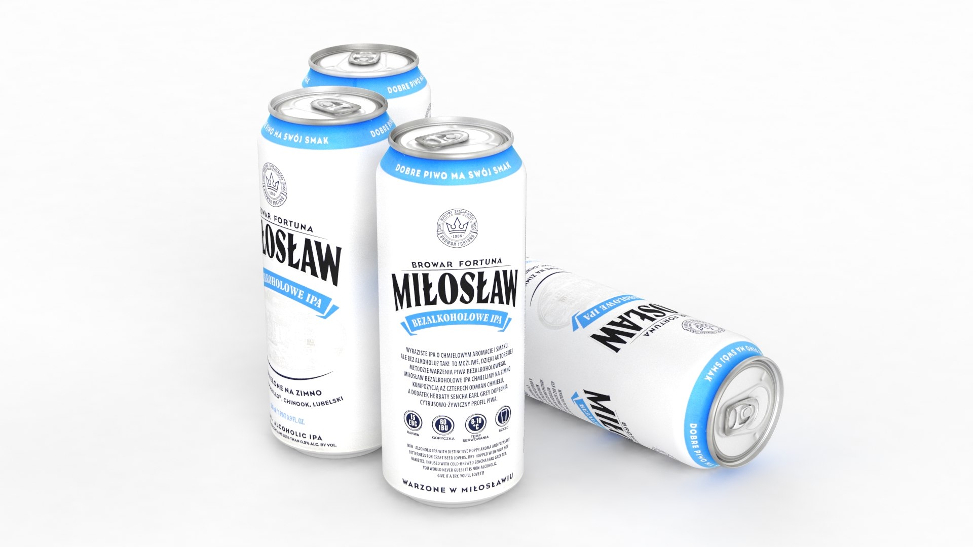 Beer Can Browar Fortuna Miloslaw IPA Noalco 500ml 2023 3D model ...