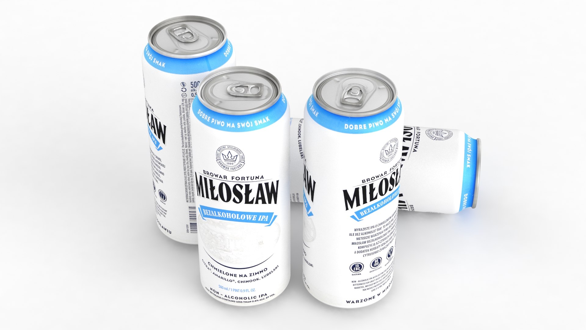 Beer Can Browar Fortuna Miloslaw IPA Noalco 500ml 2023 3D model ...