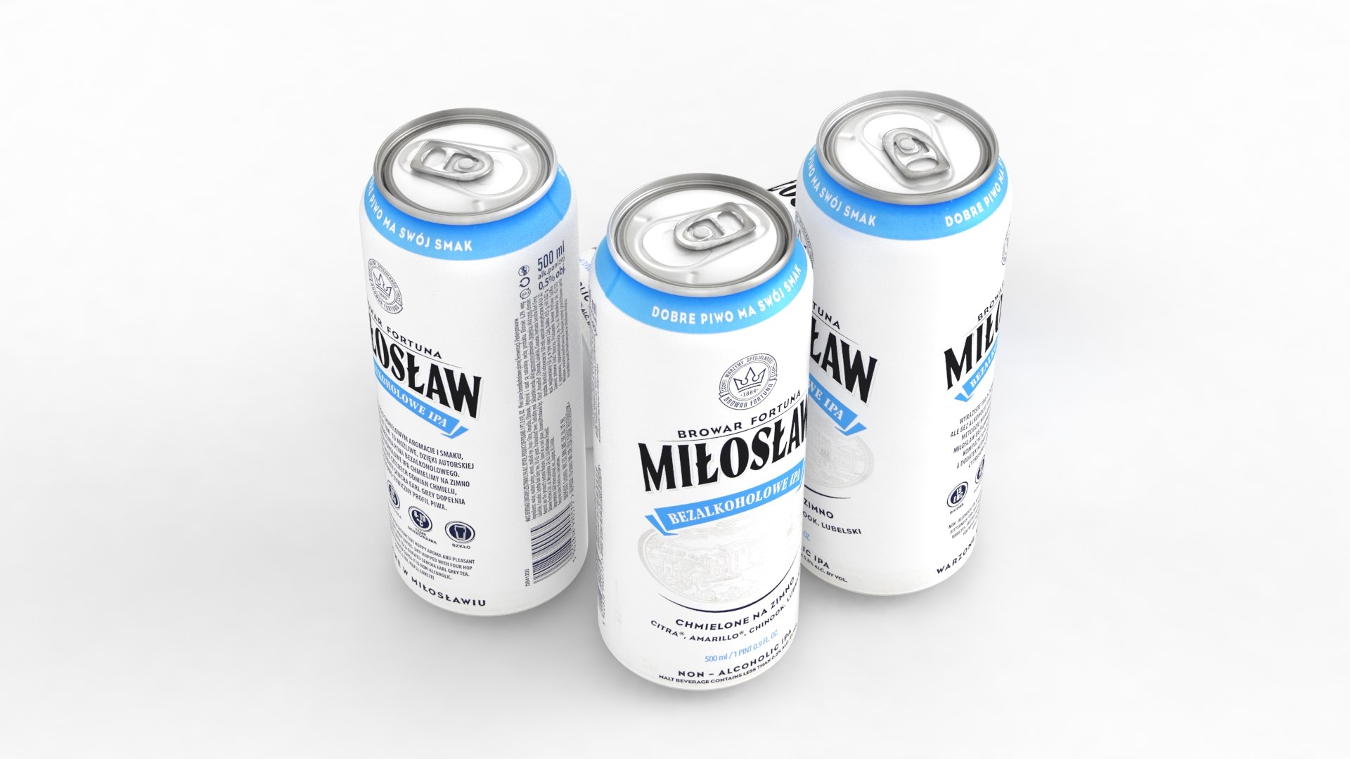 Beer Can Browar Fortuna Miloslaw IPA Noalco 500ml 2023 3D model ...