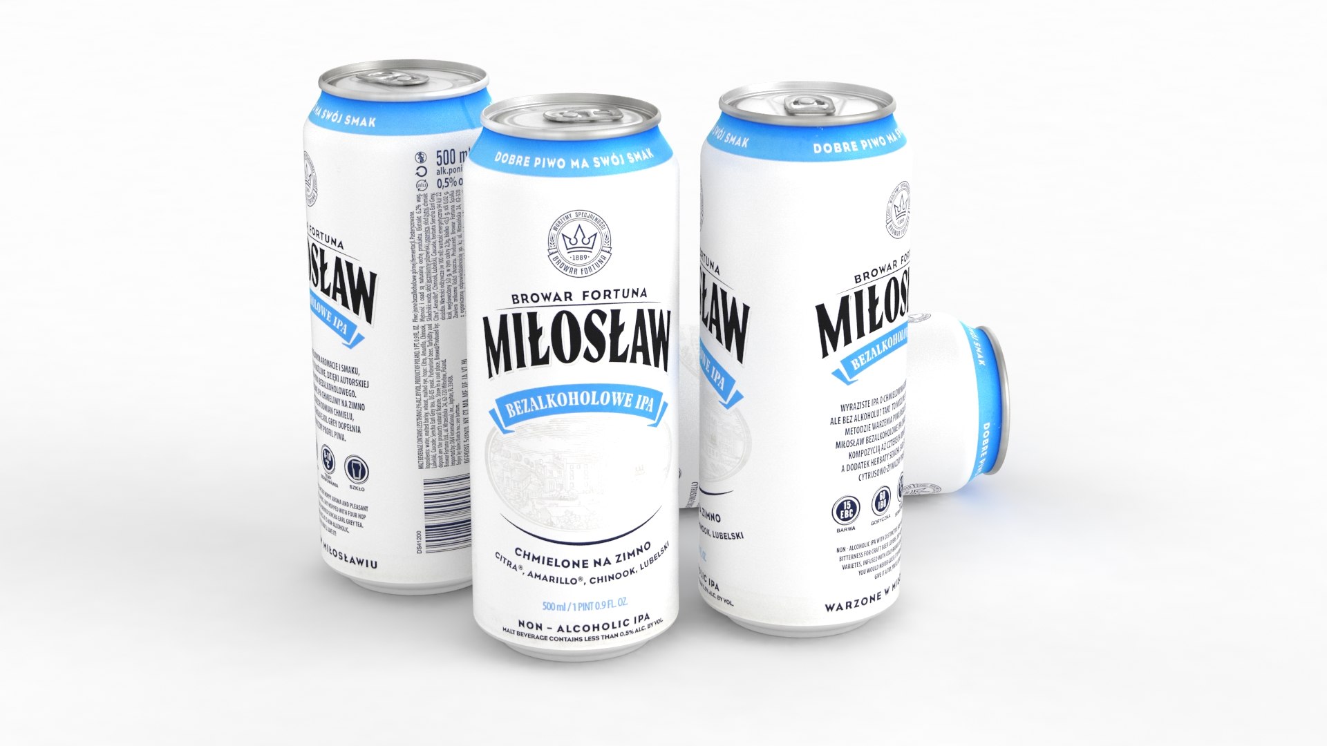 Beer Can Browar Fortuna Miloslaw IPA Noalco 500ml 2023 3D model ...