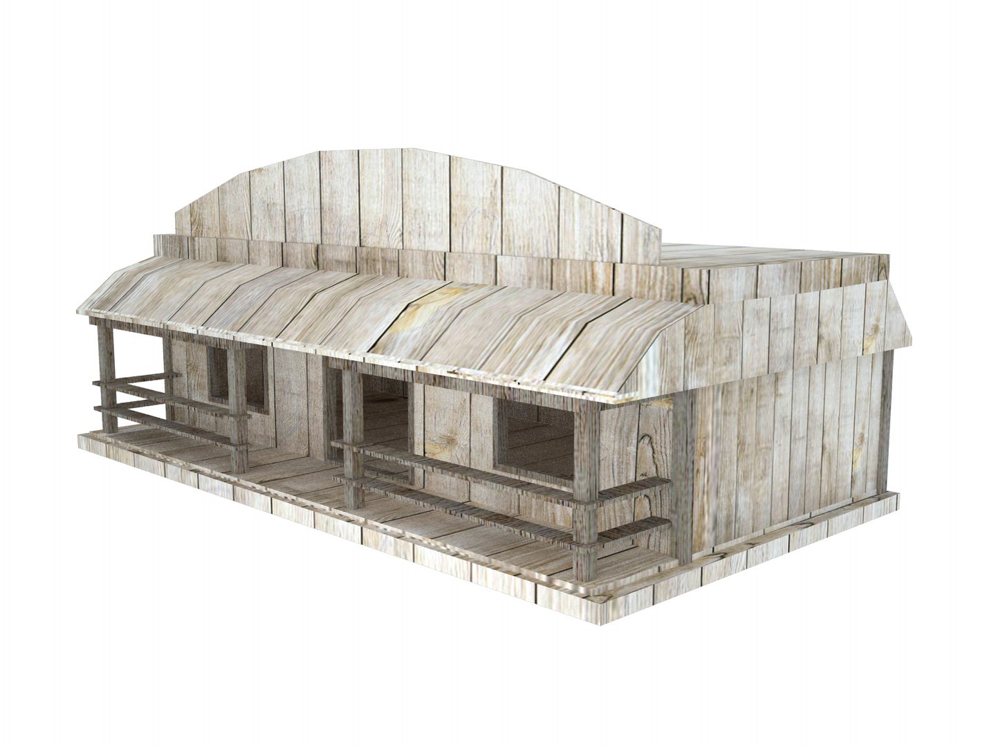 Wood Saloon Model - TurboSquid 1178861