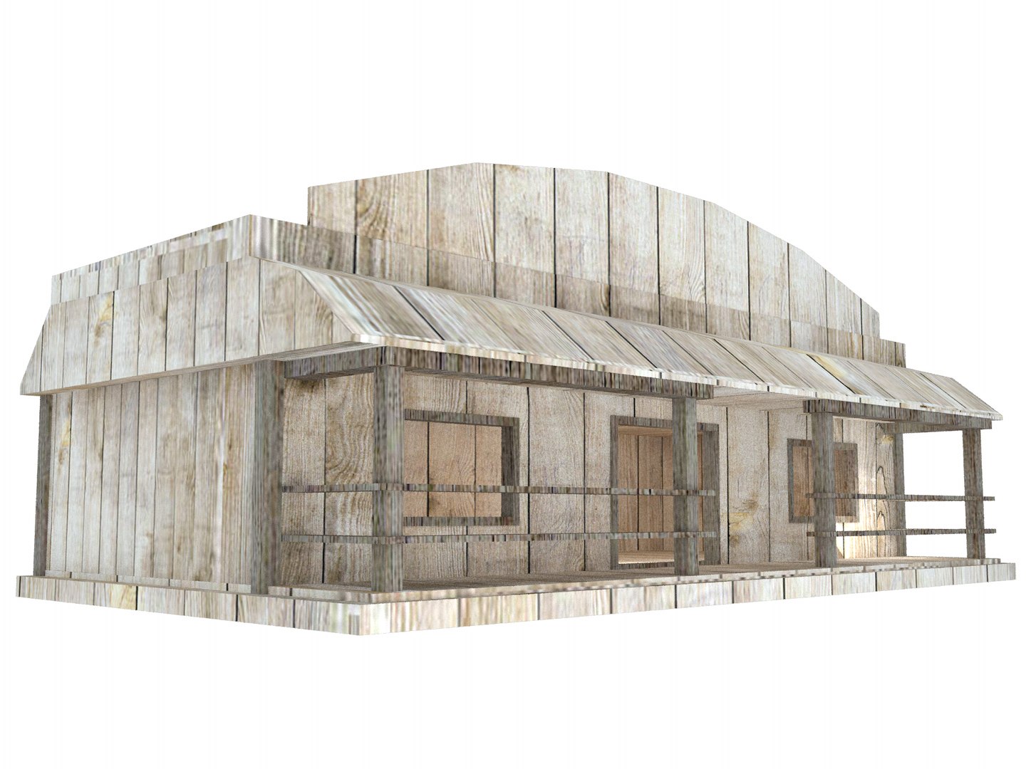 Wood Saloon Model - TurboSquid 1178861