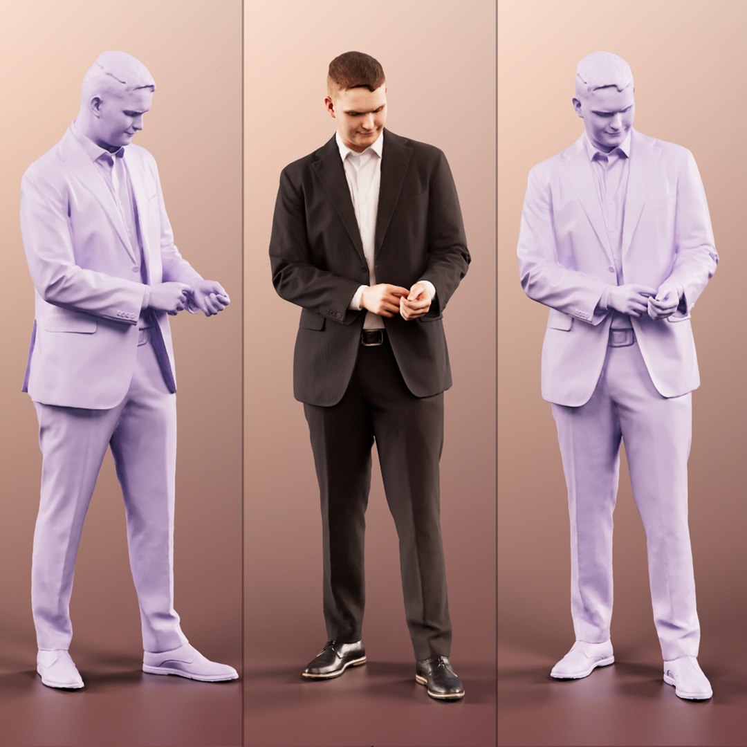 Man Business Standing 3D Model - TurboSquid 1705702