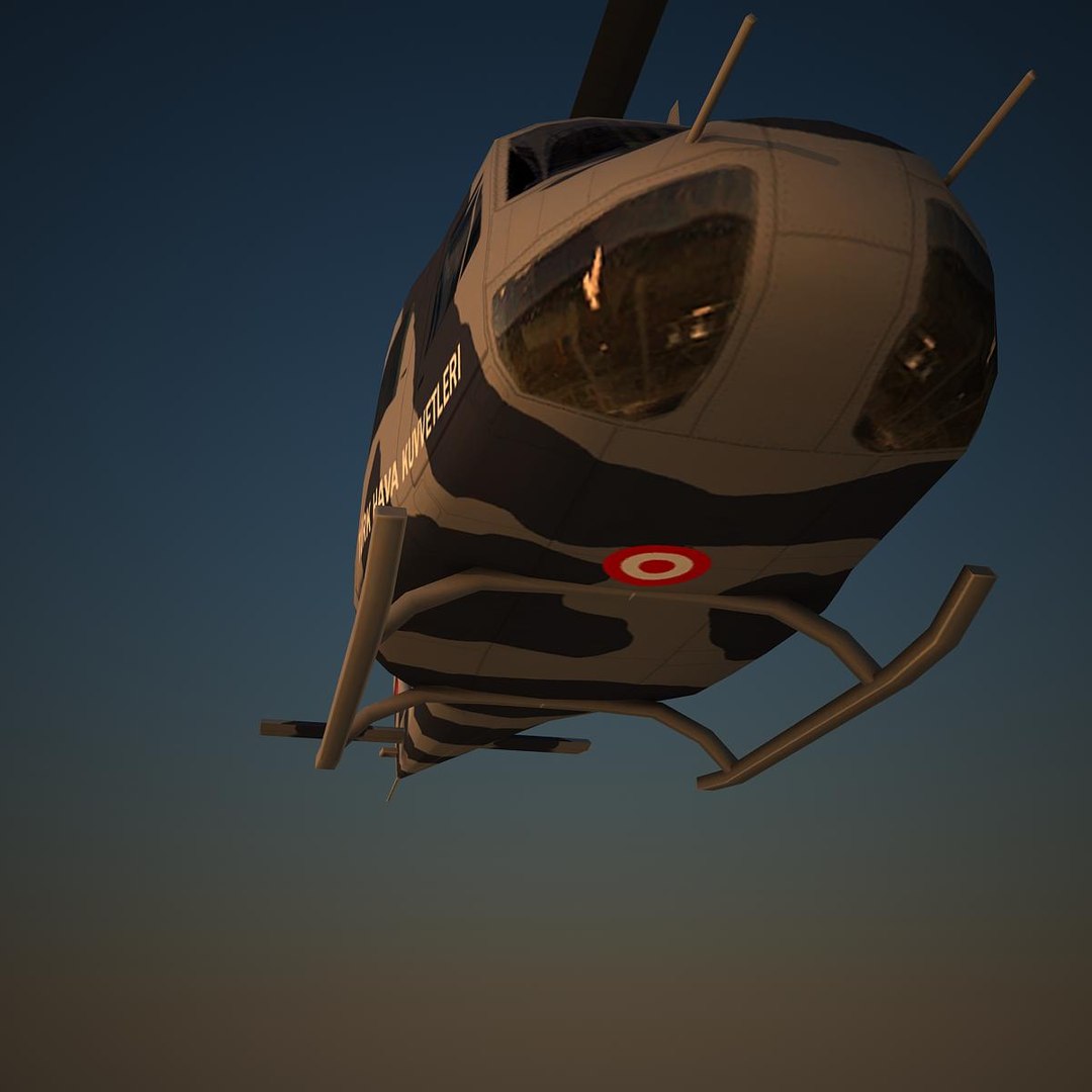3d bell taf helicopter