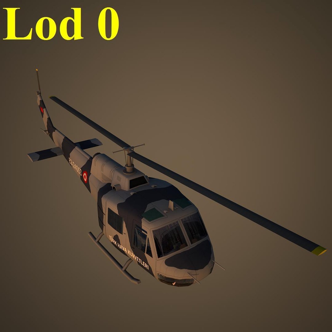 3d bell taf helicopter