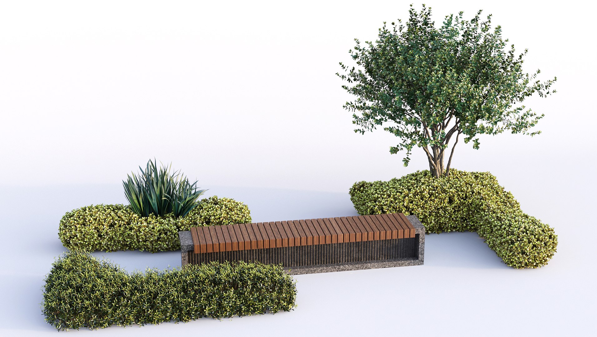 3D Landscaping Figure With Plants Waterfalls And Fish 2 - TurboSquid ...