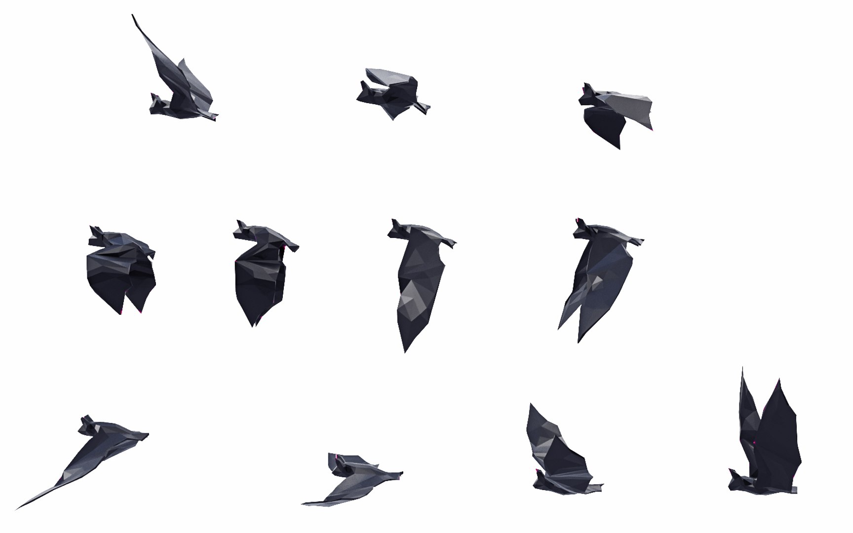Bat Poses Flying 11 3D Model - TurboSquid 1365843