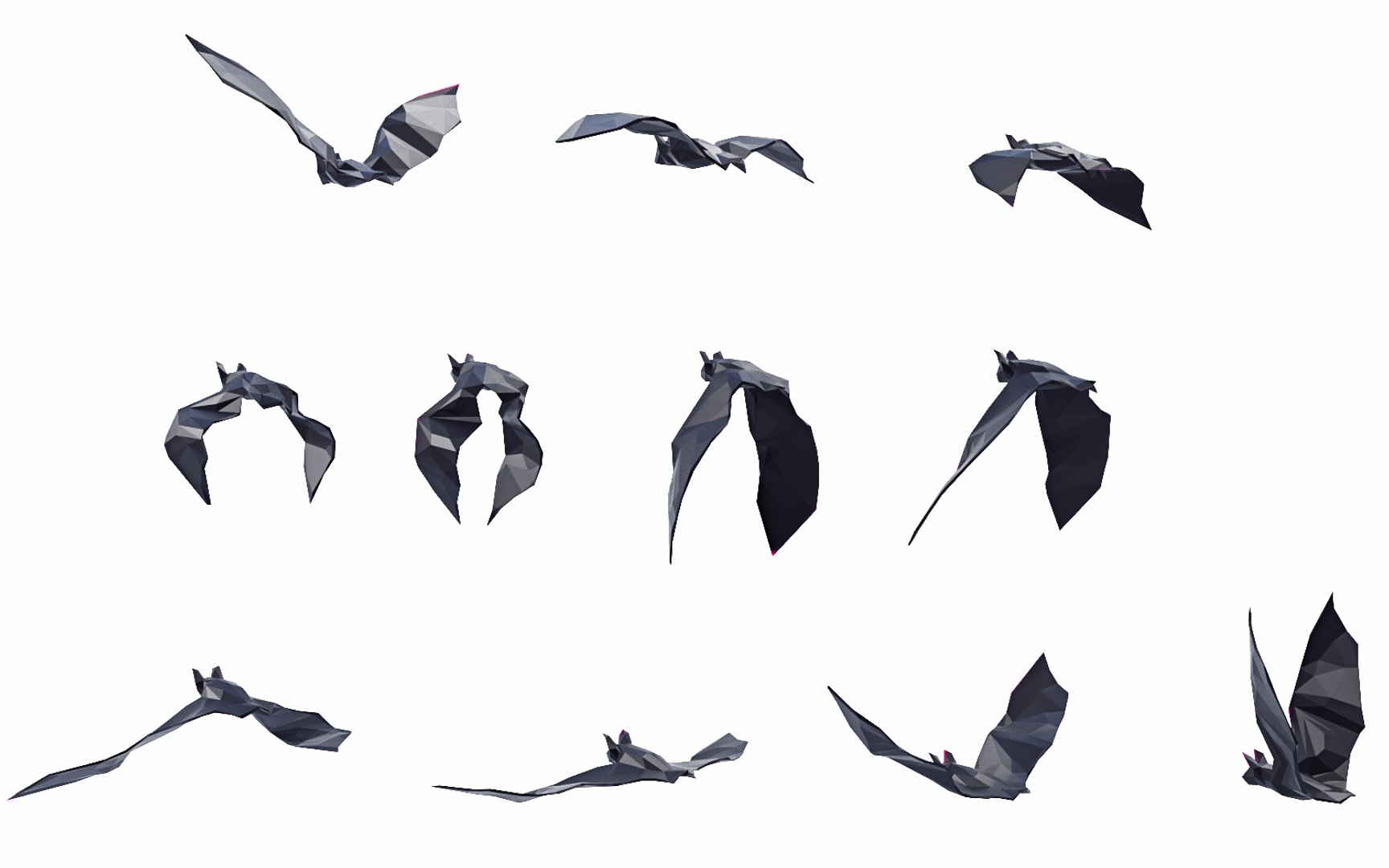 Bat Poses Flying 11 3D Model - TurboSquid 1365843