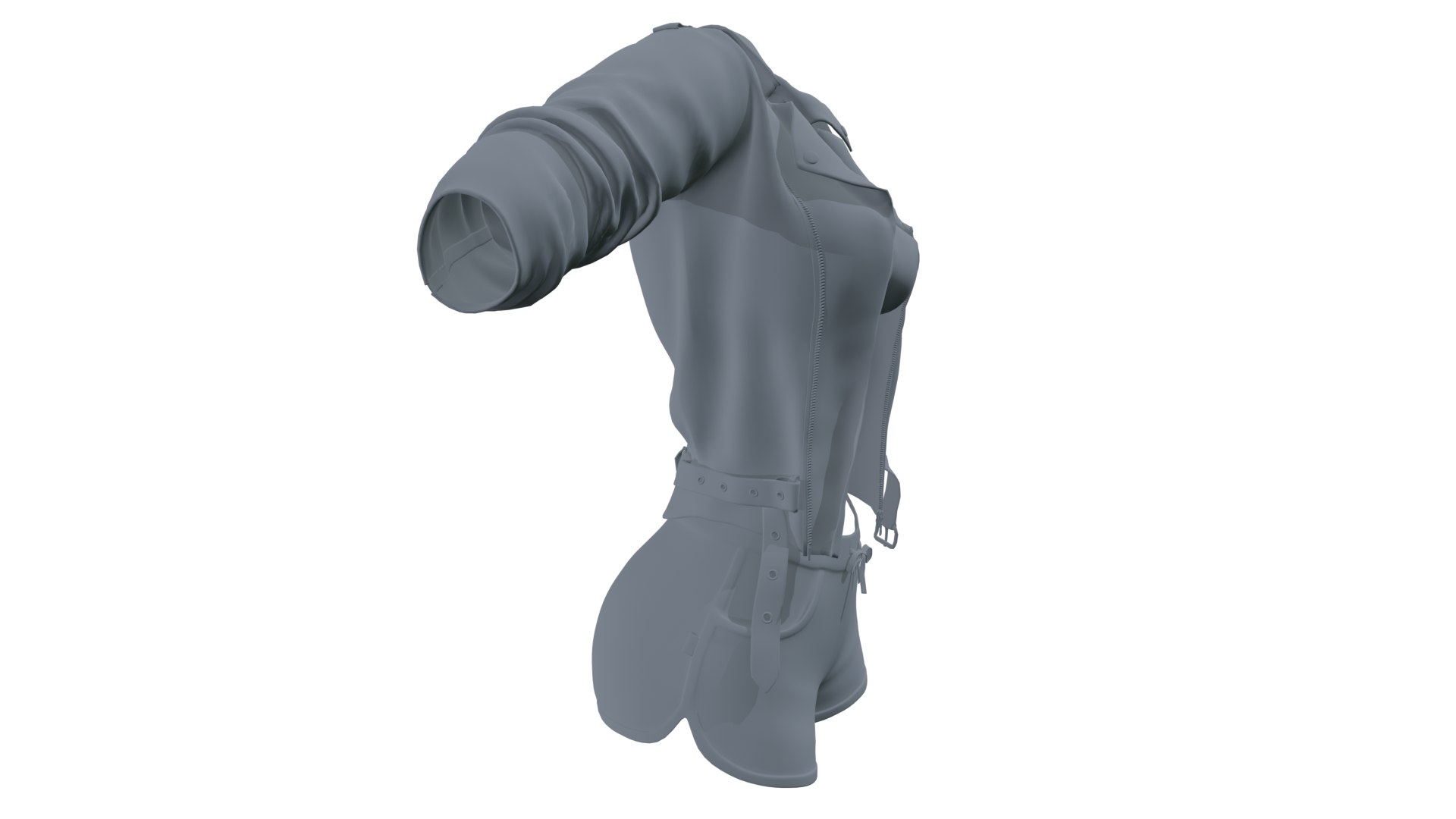 3D Model Women Jacket With Short Shorts And Bra High-poly - TurboSquid ...