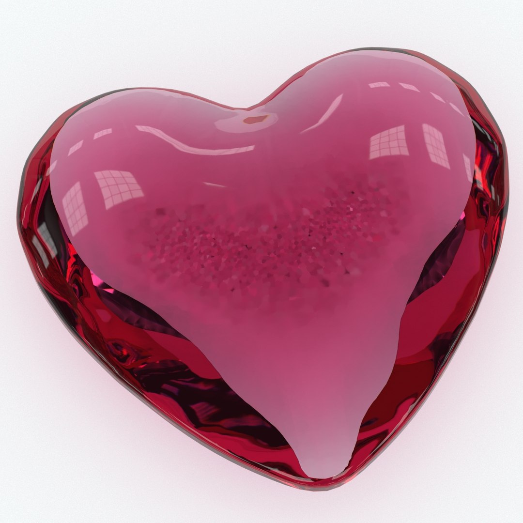3D Model Set Heart Shaped Gemstone - TurboSquid 1389978