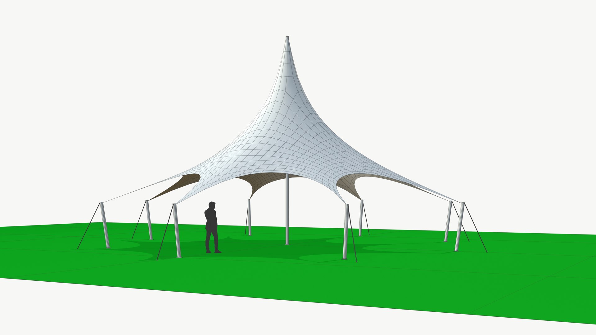 3D Model Stretch Tensile Structure Design - TurboSquid 2122811