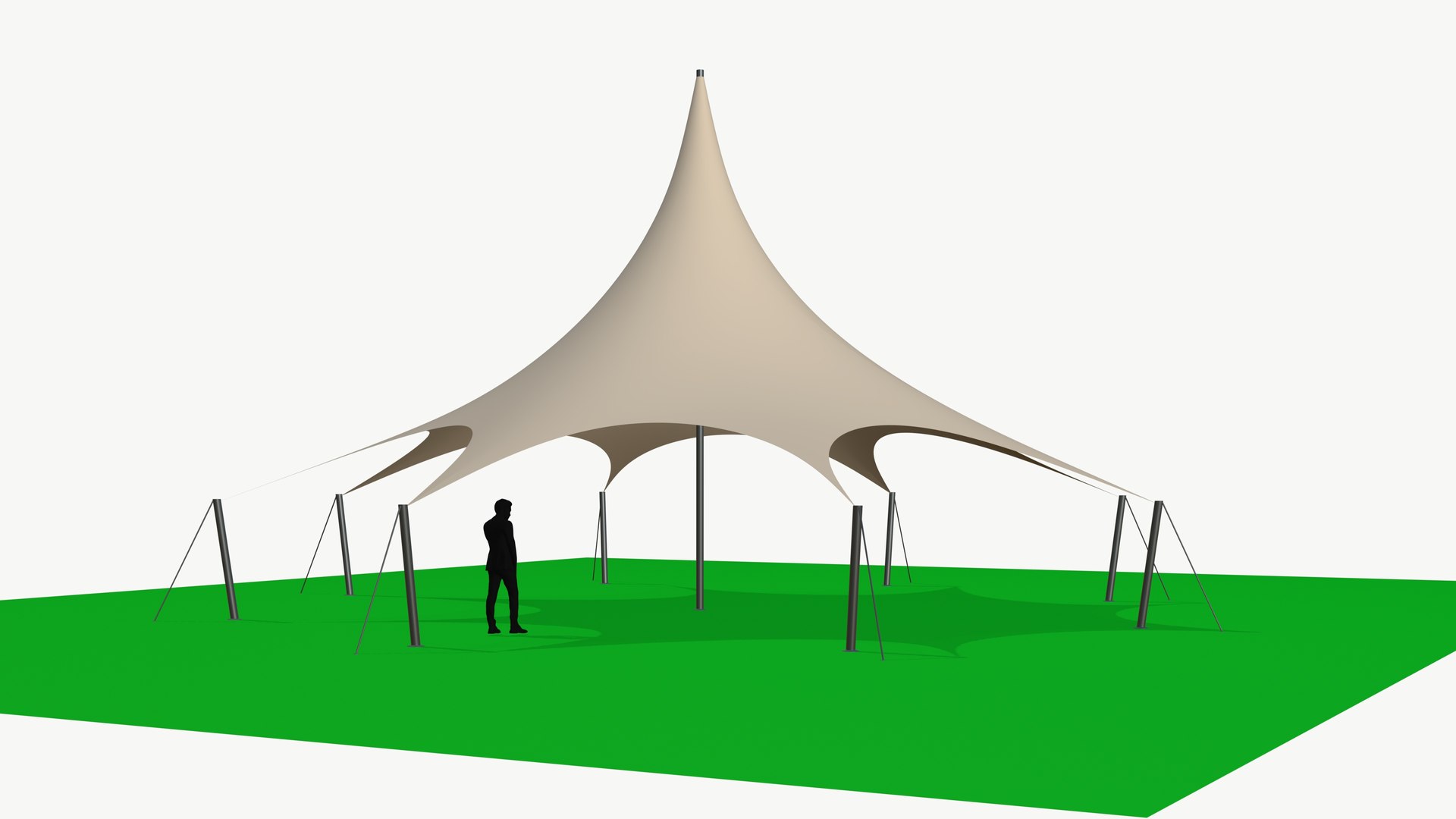 3D Model Stretch Tensile Structure Design - TurboSquid 2122811