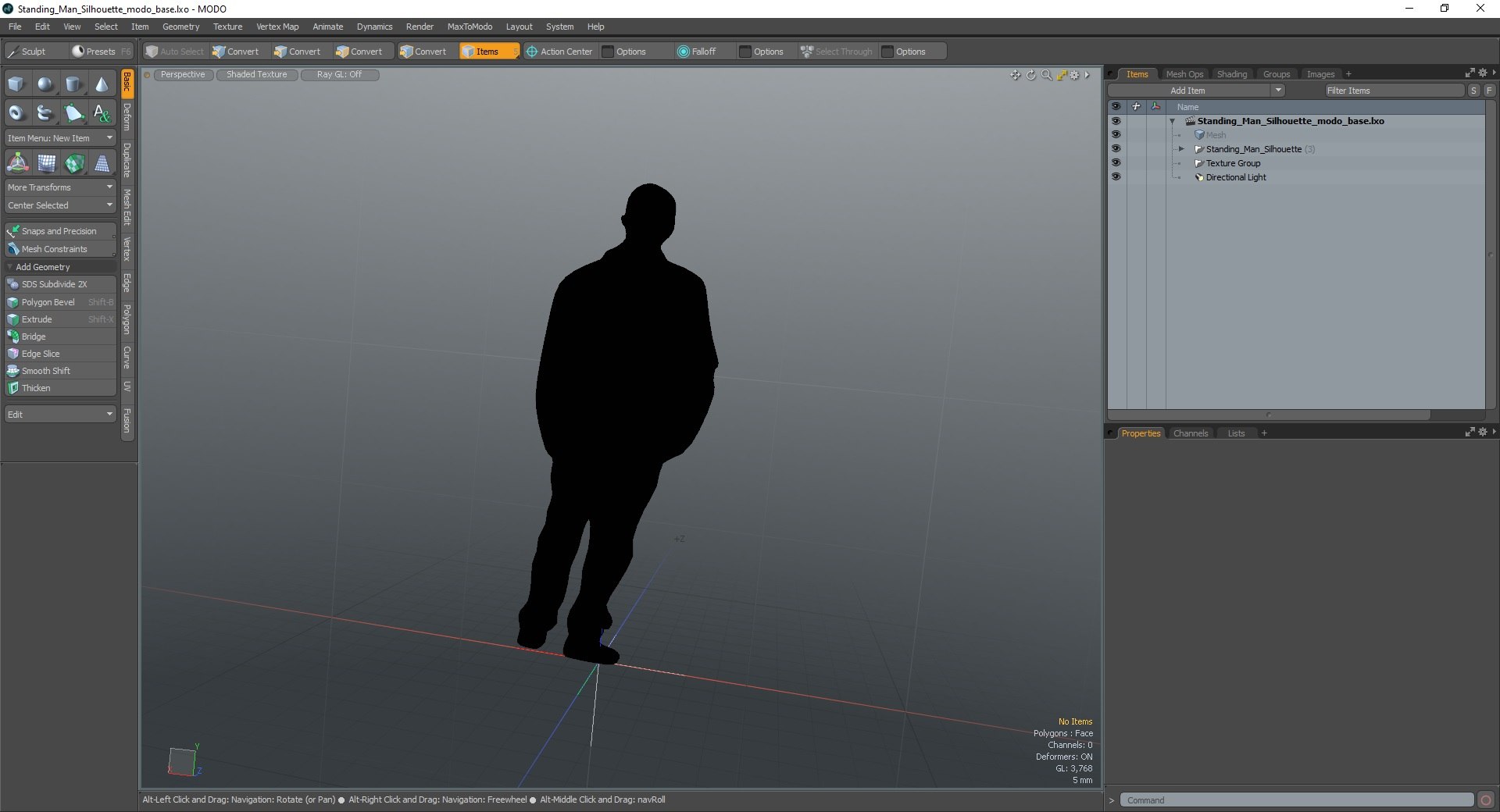 Standing Man Silhouette 3D Model - TurboSquid 2214634