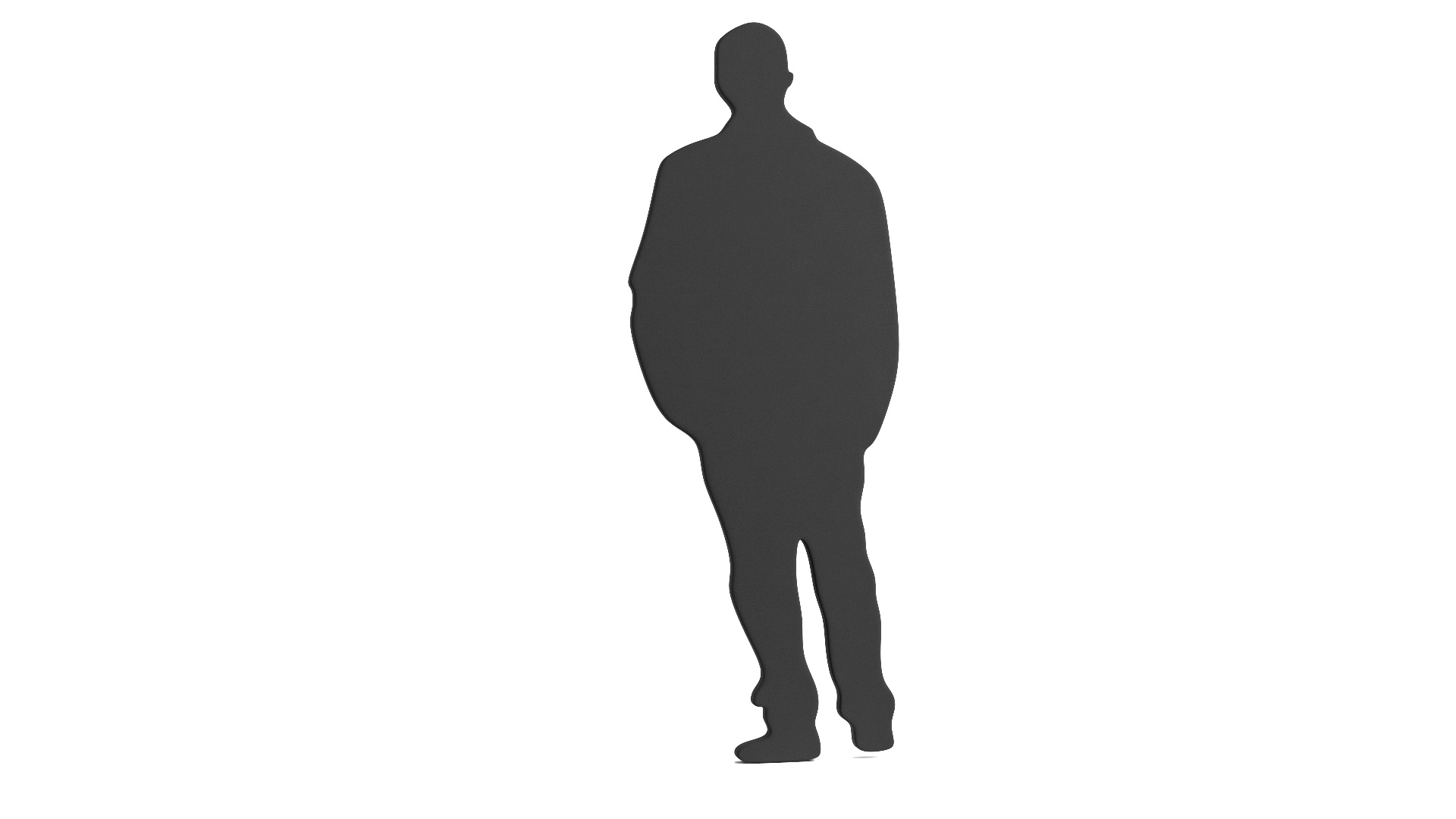 Standing Man Silhouette 3D Model - TurboSquid 2214634