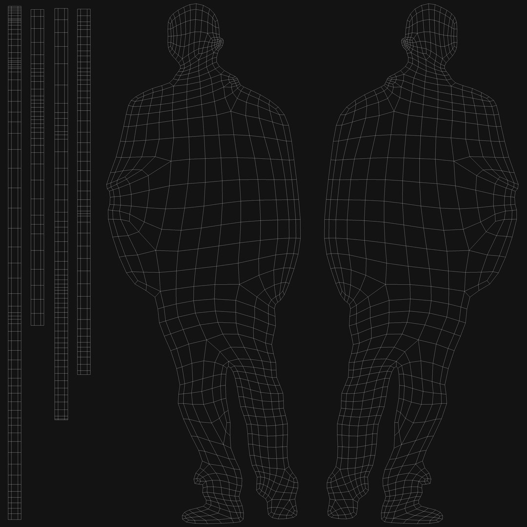 Standing Man Silhouette 3D Model - TurboSquid 2214634