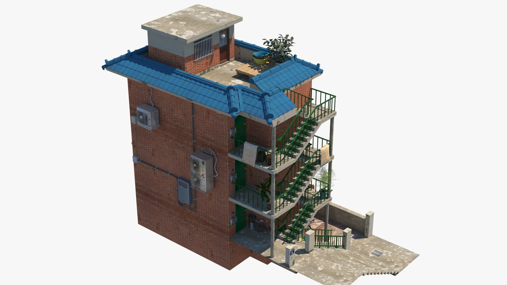 Bongcheon-dong Building 3D Model - TurboSquid 1964365