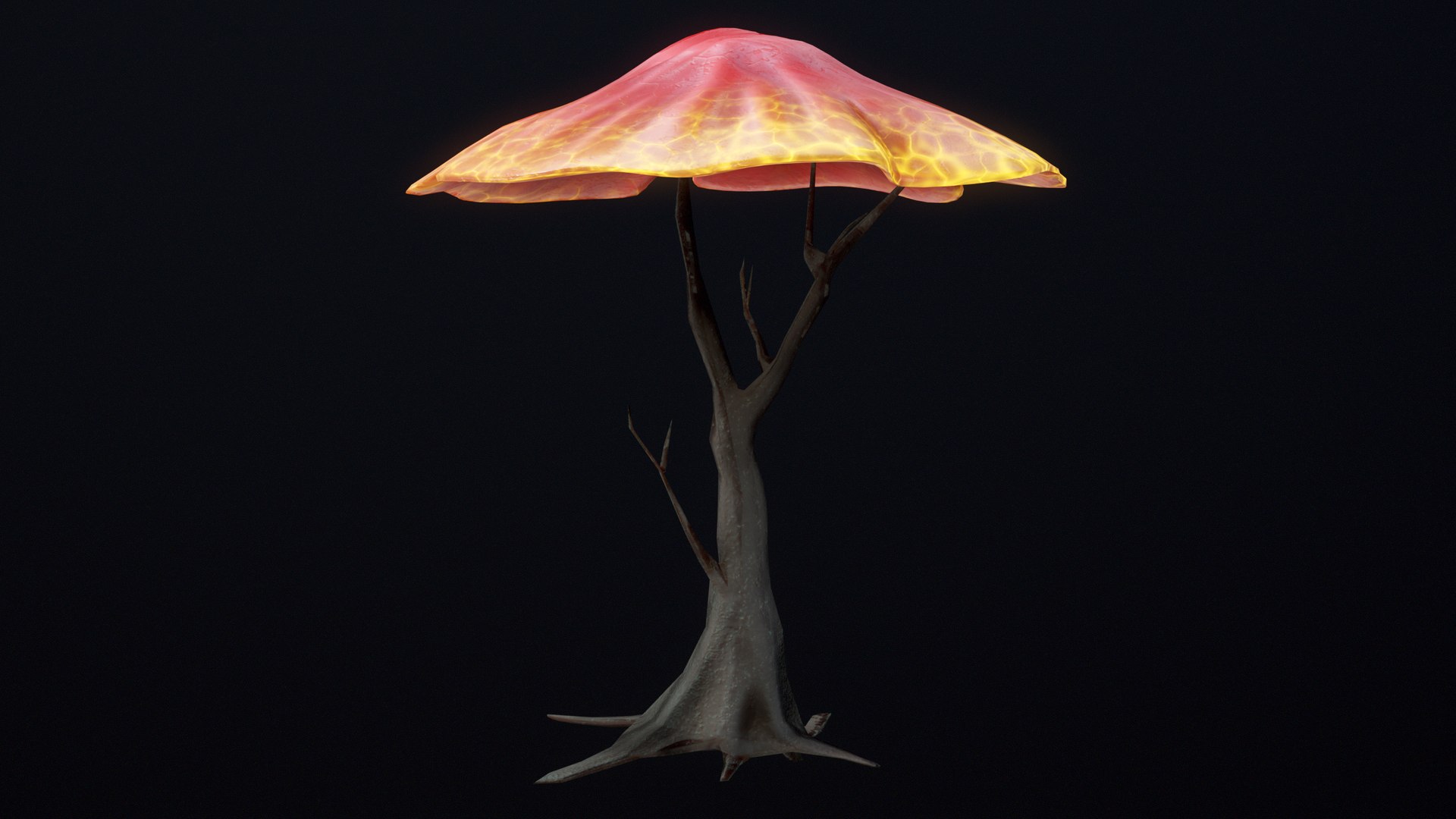3D Alien Vegetation - Mushroom Tree 03 PBR Model - TurboSquid 1998080